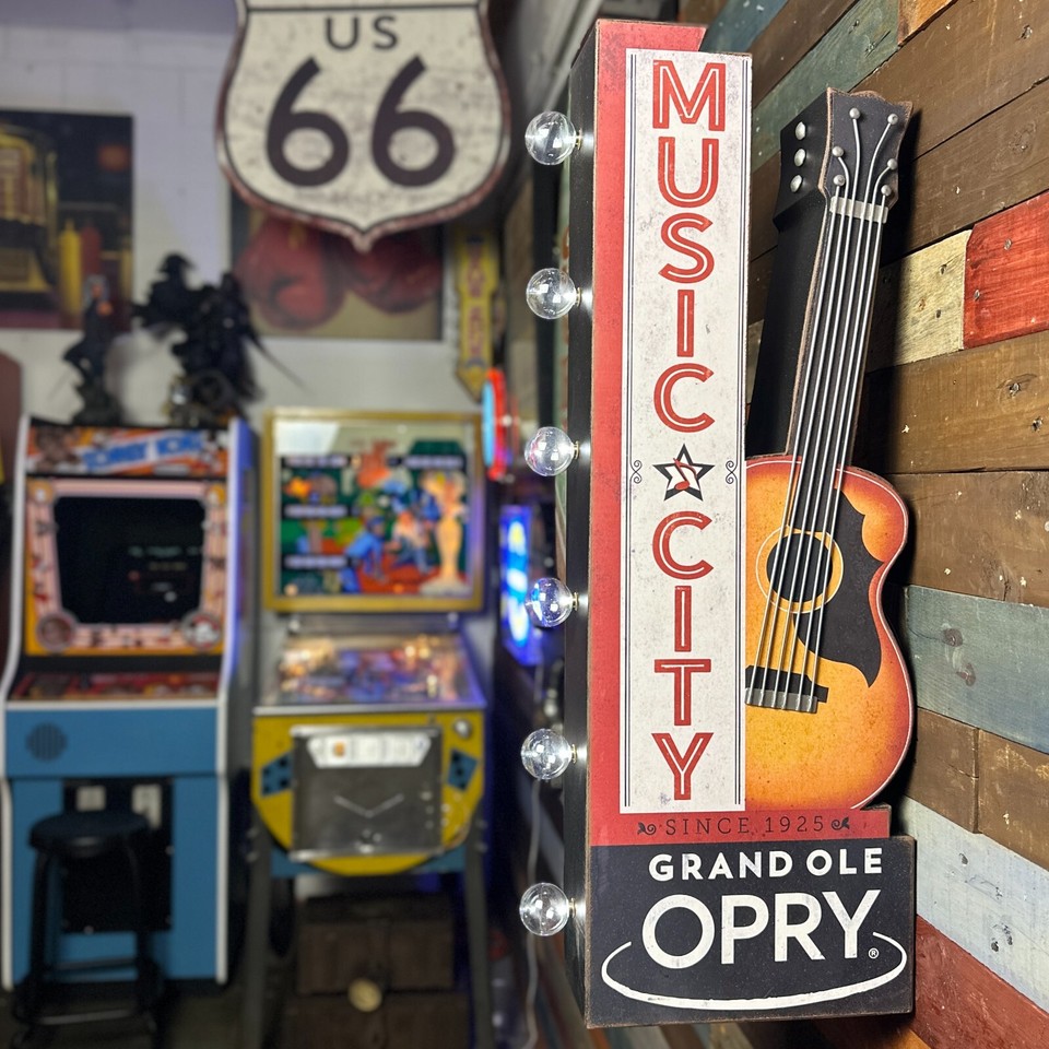 Grand Ole Opry Music City Double Sided Vintage Inspired 30" Marquee LED ...