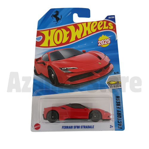Hot Wheels 2025 Case J Mainline New Ferrari SF90 Stradale Int Card ...