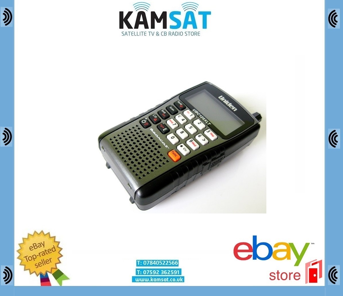 HANDHELD RADIO UNIDEN BEARCAT SCANNER UBC 125XLT ANTENNA BNC CB UHF VHF ...