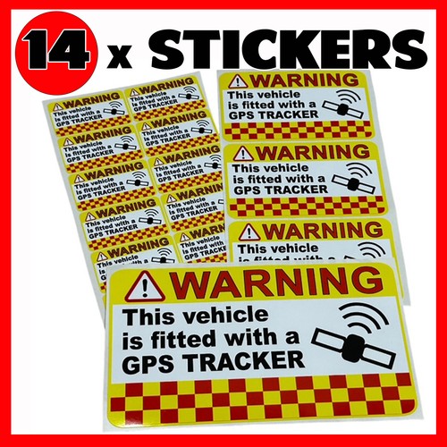 GPS Tracker Fitted Warning Sticker Tracking Sign Car Truck vehicle 4x4 ...