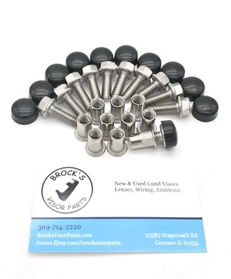Lund Cab Visor Mounting Hardware Stainless Bolts /Rivet Nut Black ...