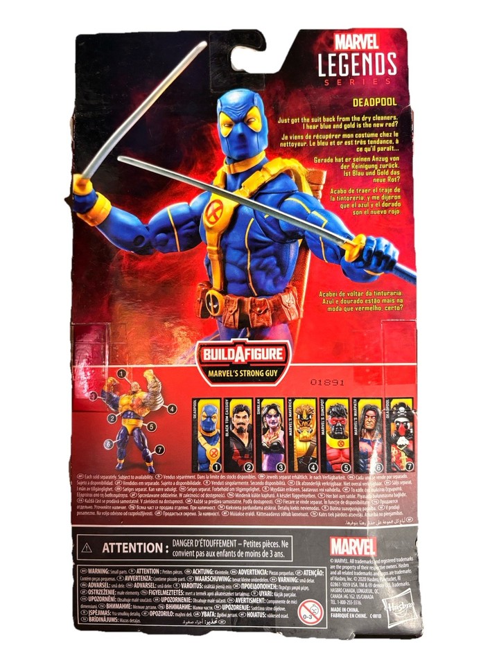 DEADPOOL ( 6" ) BLUE OUTFIT ( 2020 ) MARVEL LEGENDS ACTION FIGURE w ...