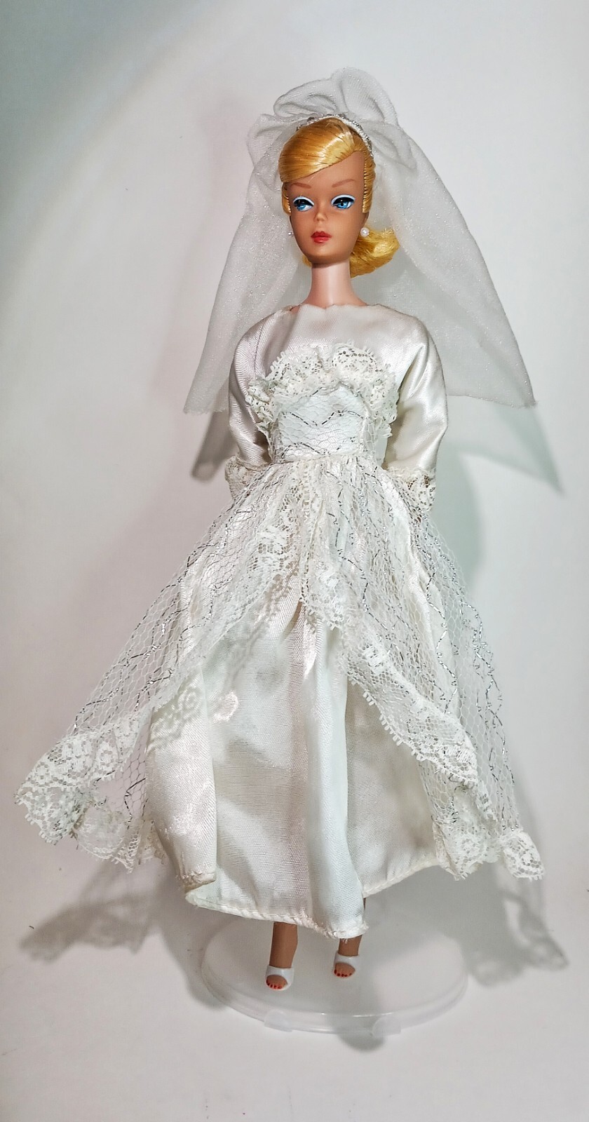 Vintage Barbie Clone Shillman Premier Fab Lu Wedding dress Gown and ...