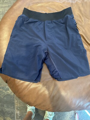 Fabletics The Franchise Shorts Mens Size Medium 9" Navy Zip Pockets ...