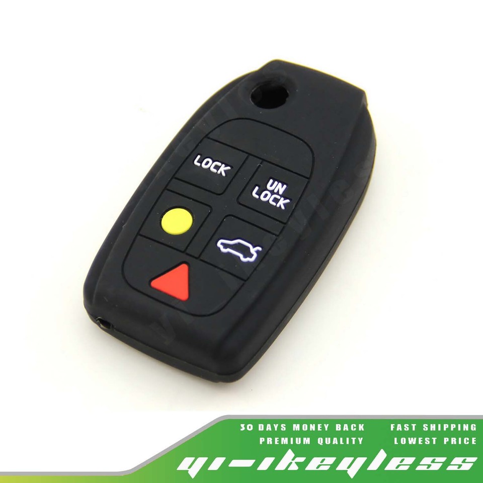 Silicone Case Cover For Volvo XC70 XC90 V50 S60 C30 Remote Flip Key 5 ...