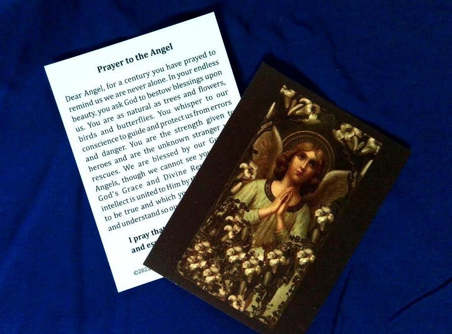 Prayer to the Angel All Angels Guardian Angels Holy Card SPECIAL 2 CARD ...