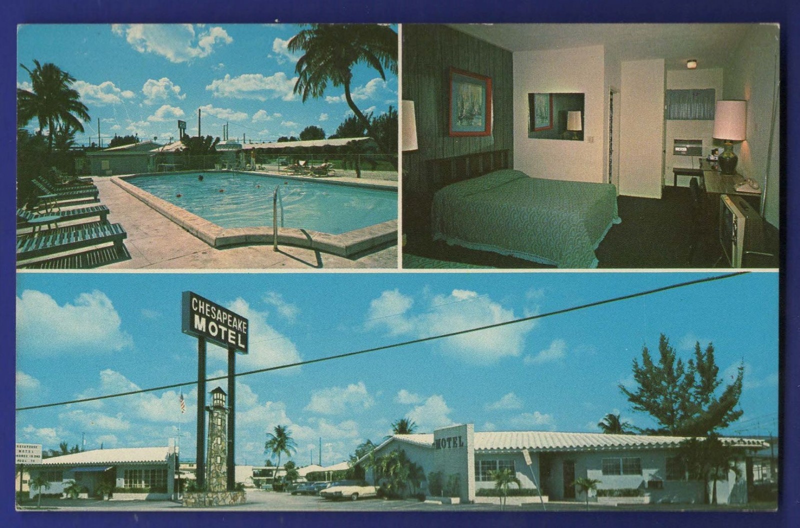 Hialeah Florida Chesapeake Motel US 27 & Red Rd Three Views Pool FREE ...