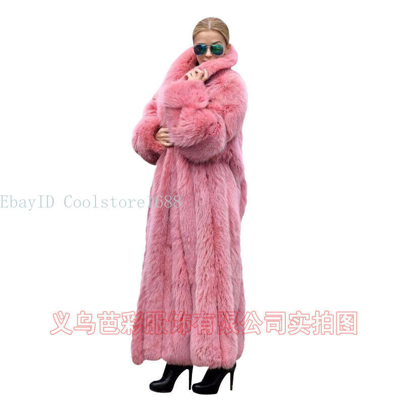 New Artificial Fur Coat Pink Fur Coat Women's Long Imitation Rabbit Fur ...