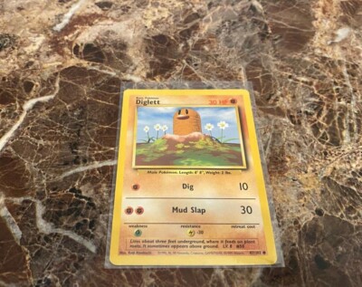 Pokemon WOTC Diglett 47/102 Base Set UNLIMITED Common TCG Card LP | eBay