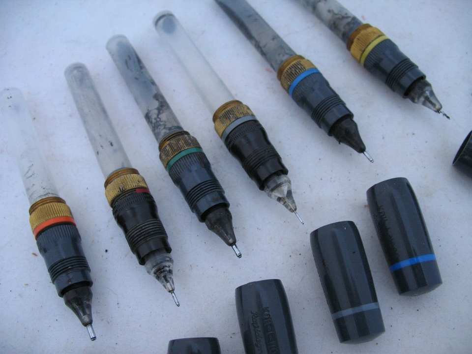 Vintage KOH-I-NOOR RAPIDOGRAPH Engineering Drafting Drawing Lettering ...