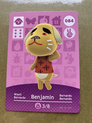 084 Benjamin Animal Crossing Amiibo Card #084 Authentic ACNH | eBay ...