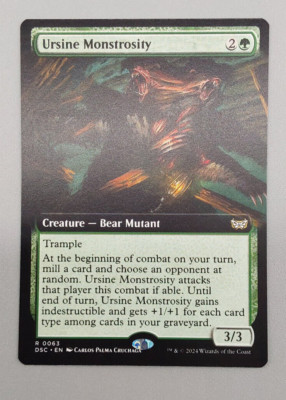 Ursine Monstrosity MTG DSK 0063 Rare Extended Art NM 2024 | eBay
