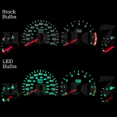 Dash Instrument Cluster Gauge GREEN SMD LED LIGHT BULBS KIT Fit 00-04 ...