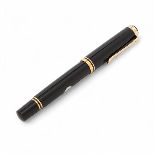 Pelican Souveran Fountain pen F Resin x GP Black×Gold Pen nib 14C | eBay