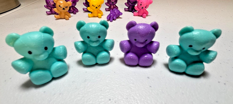 Barbie Chelsea Pink Purple Blue Brown Yellow Teddy Bear Toys Figures ...