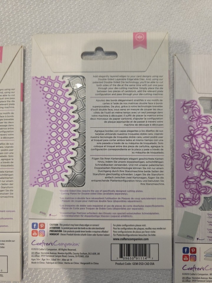 Lot of 11 Crafters Companion Edge’ables Metal Dies | eBay