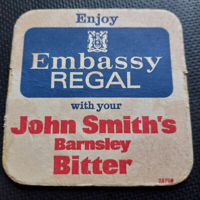 John Smiths Tandem Beer Mat. Barnsley Bitter Embassy Regal Tandem Mat ...