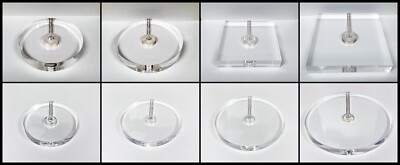Lamp Parts-ACRYLIC LAMP BASES-Square or Round-5",6",7", 8" Sizes (1 Pc ...
