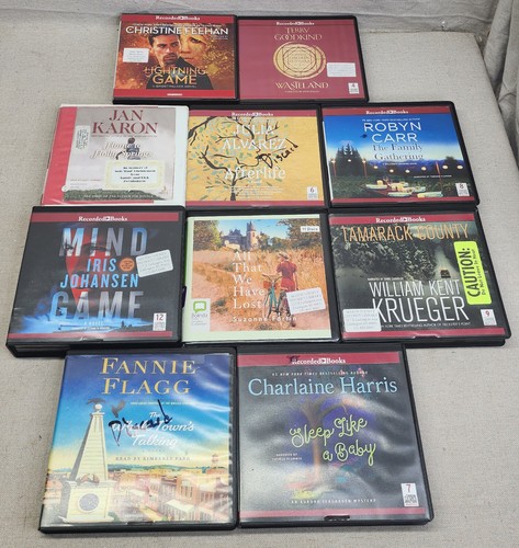 Lot Of 10 Audio Books CDs Romance Mystery Fiction Novels Ex Library #13 ...