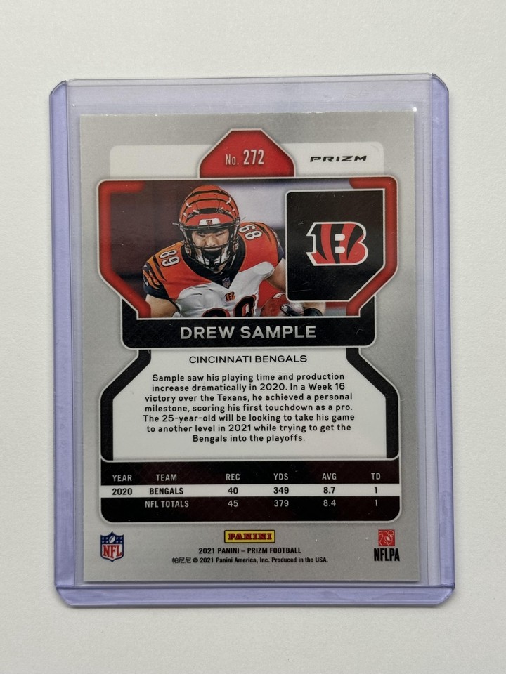 2021 Panini Prizm Drew Sample Red White and Blue Cincinnati Bengals ...