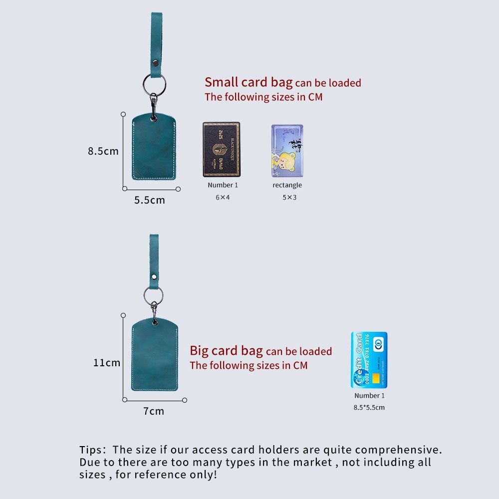 Access Tags Key Tag Ring ID Card Case Leather Key Holder Cow Leather ...