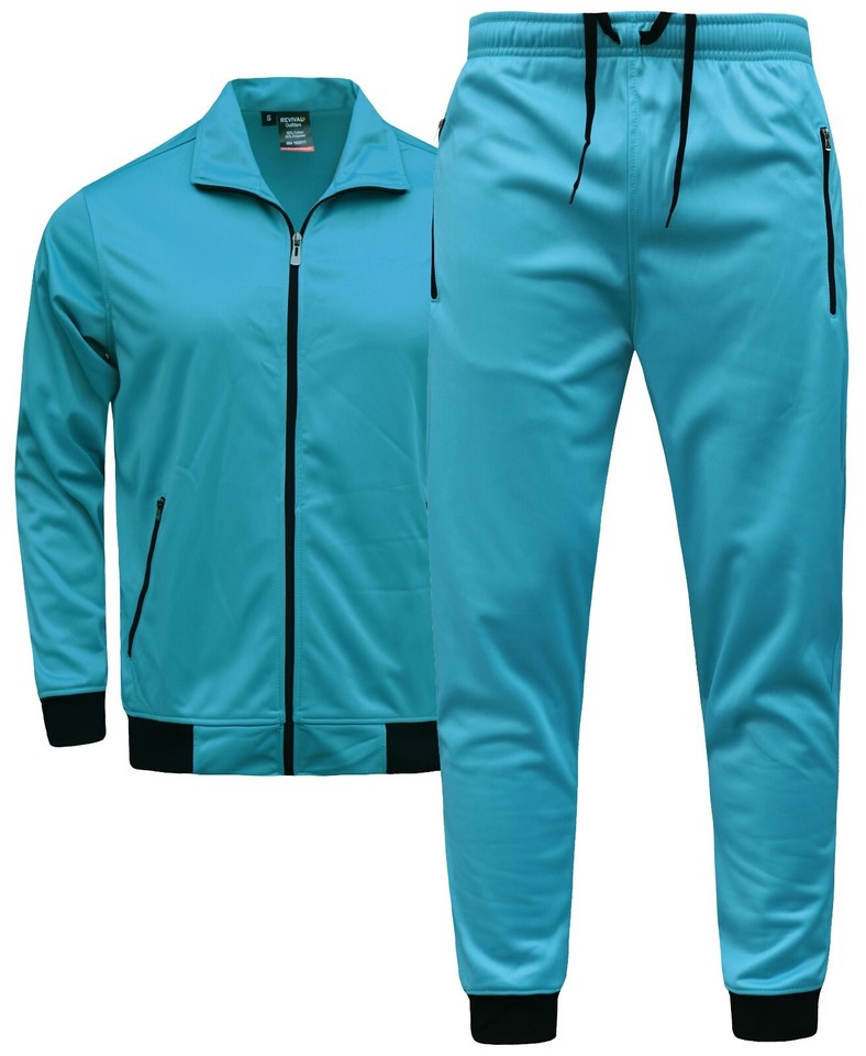 MEN'S CLASSIC SOLID JOGGER TRACKSUIT JOGGING SPORTSWEAR ACTIVE WEAR S ...