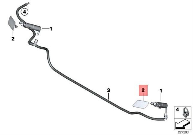 Genuine BMW OEM X3 Front Headlight Washer Covers Set Bumper 51117261100 ...