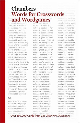 Chambers Words for Crosswords and Wordgames by (Ed.), Chambers ...
