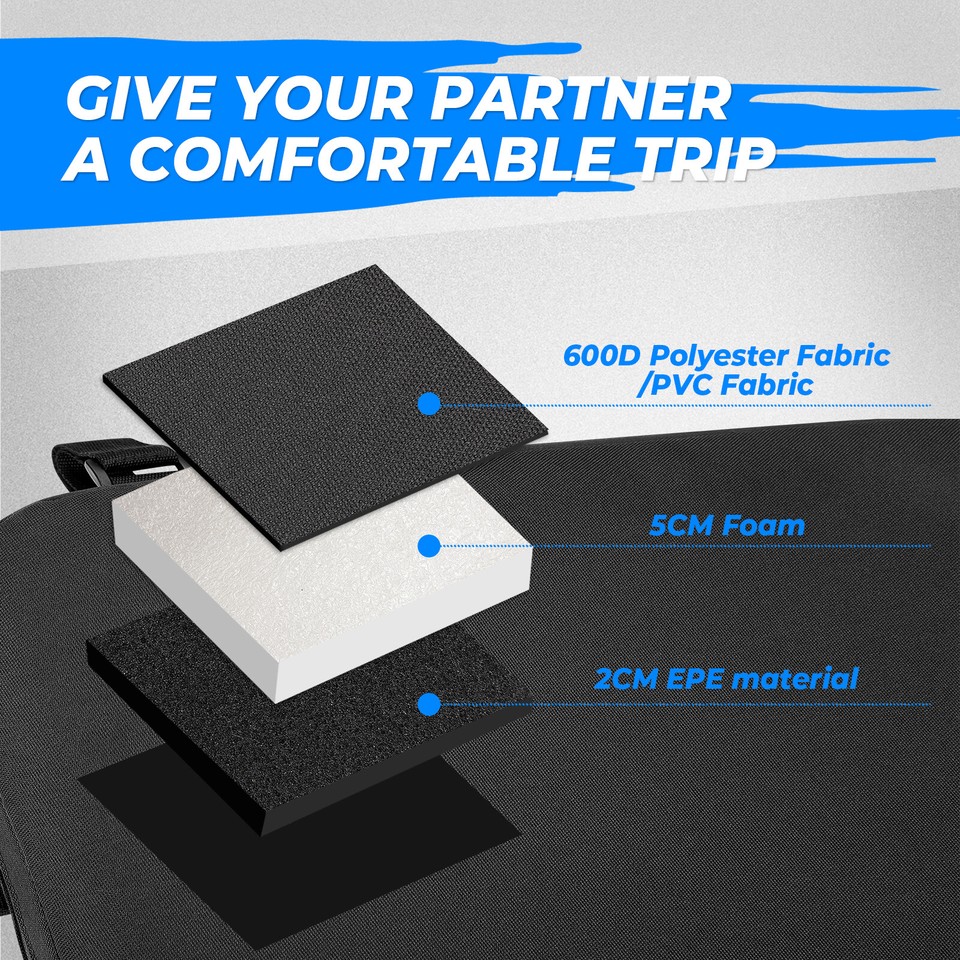 KEMIMOTO ATV Rear Rack Pad Four Wheeler Rack Seat Cushion for Polaris ...