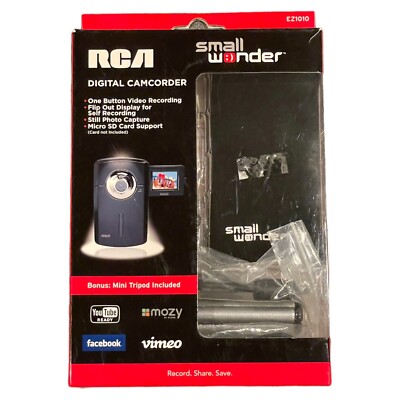 RCA Small Wonder EZ1000A HD Digital Handheld Camera, With Cables ...