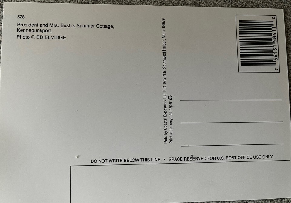 Postcard: Bush Mansion in Kennebunkport Maine | eBay