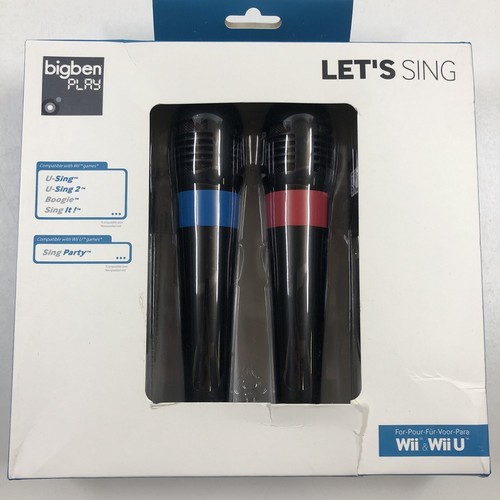NEUF NEW 2 micro chant chanson nintendo WII WII U rockband sing it ...