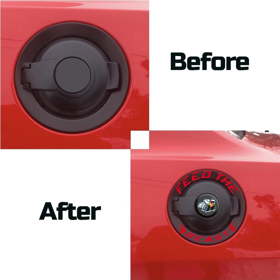Dodge Challenger Gas Cap Decal Scat Pack 2015/2024 Red Lettering | eBay