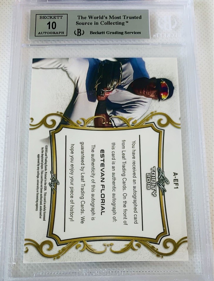 2018 Leaf Trinity Estevan Florial Bronze Auto Inscription “Yankees” BGS ...