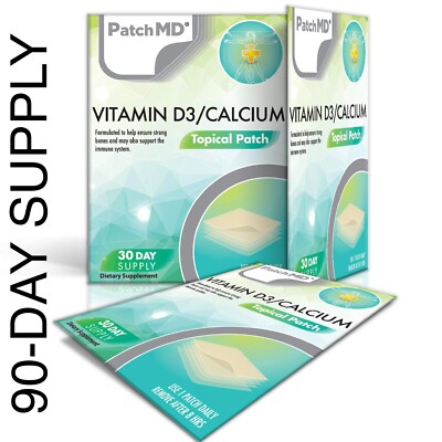 90 Day Supply Original PatchMD Vitamin D3 Calcium Patch 90 Patches 895606002394| eBay