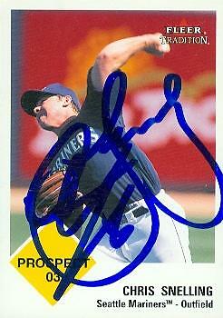 Chris Snelling autographed Baseball Card (Mariners) 2003 Fleer ...