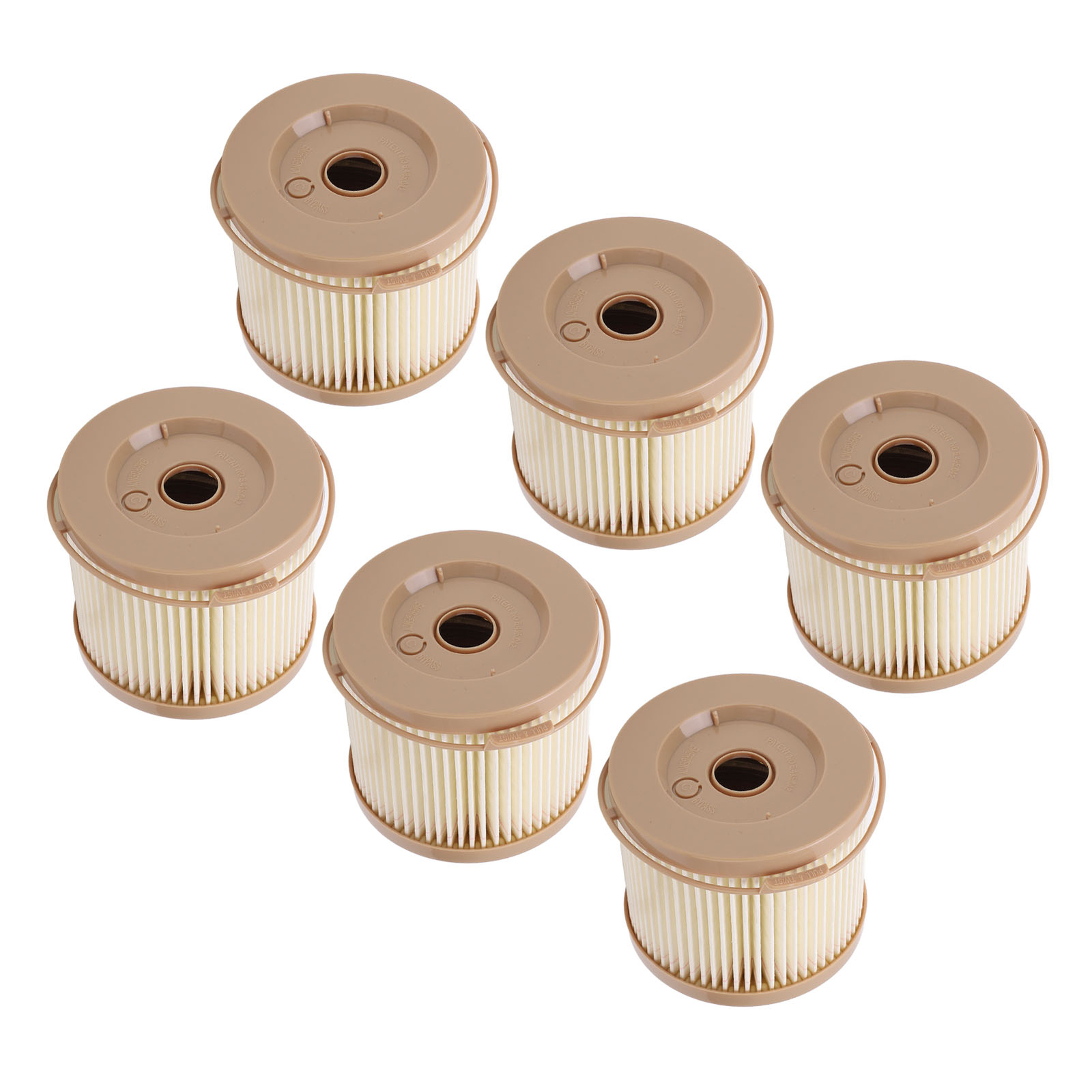 6Pcs Fuel Filter Water Separator Oil Water Filter Kit for RACOR 2010PM ...