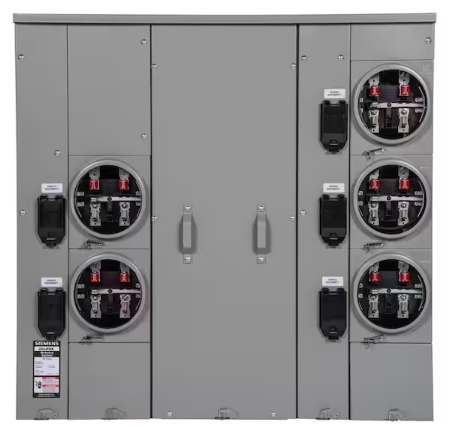 Siemens 5 Gang 600A 125A Meter Socket - WP6511RJB for sale online | eBay