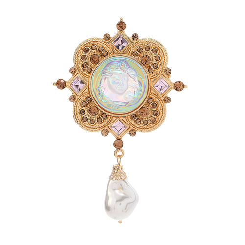 Mode femmes perle broches broches élégant Vintage dame Badges Corsage ...
