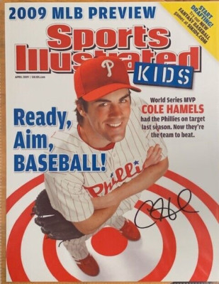 COLE HAMELS PHILADELPHIA PHILLIES AUTOGRAPHED SIGNED 8x10 SI FOR KIDS ...