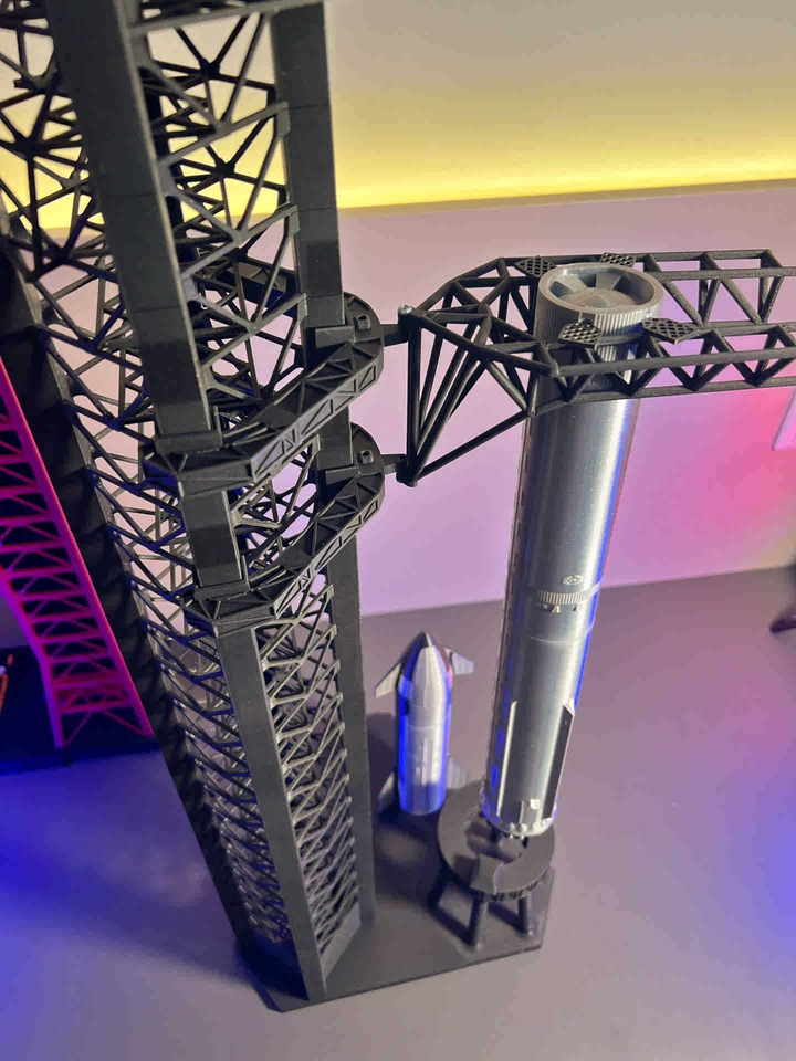 1:200 Spacex Starship Super Heavy S24/B7 with Pylon Rocket Model 72cm ...