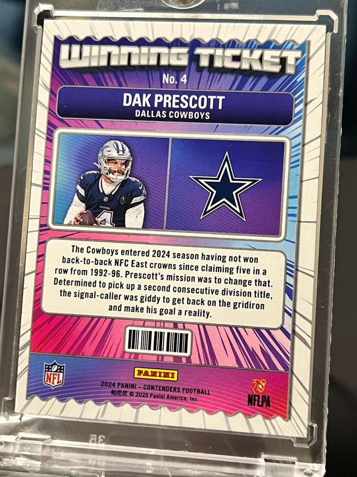 2024 Contenders Dak Prescott Winning Ticket Dots Sparkle Hobby Holo #4 ...