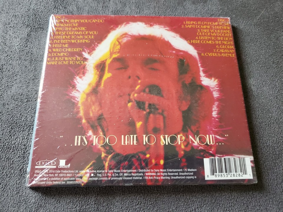 VAN MORRISON- It's Too Late To Stop Now 2 CD Set NEW, Free Shipping in ...