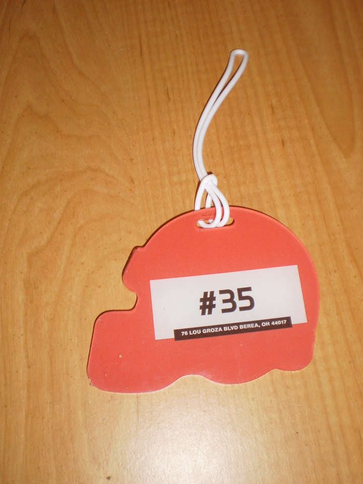 Cleveland Browns Helmet Charlie Thomas III Locker Key Tag Fob Number 35 ...