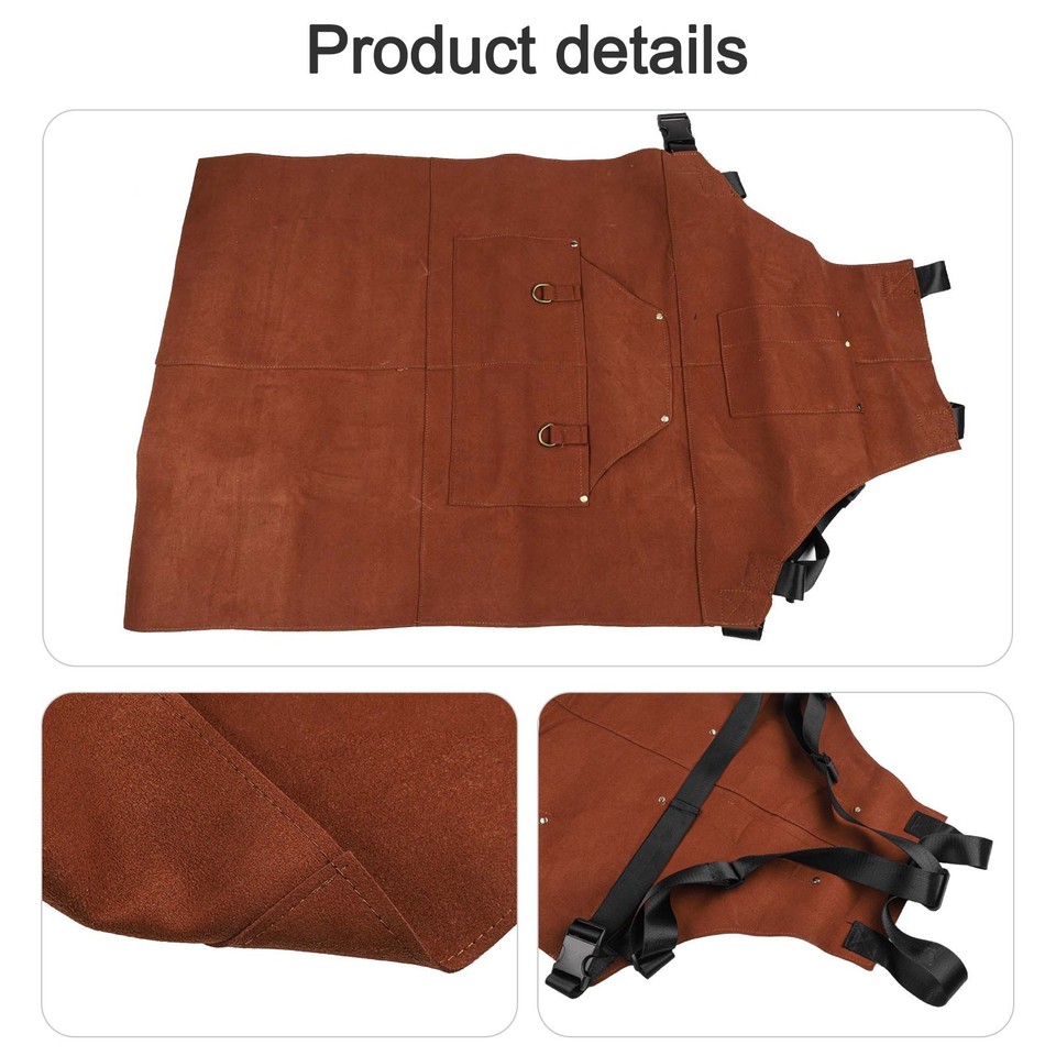 Leather Work Safety Apron for Welders with Comfortable Weight ...