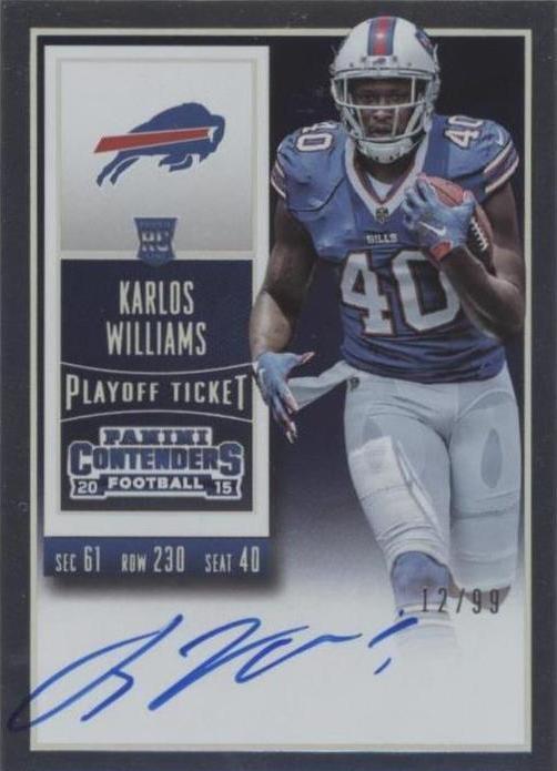 2015 Panini Contenders - Rookie Ticket RPS Karlos Williams #222 Playoff ...
