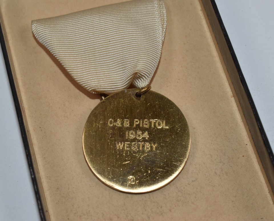 Vintage 1954 Westby WI C & B Pistol Gun Shooting Competition Award ...
