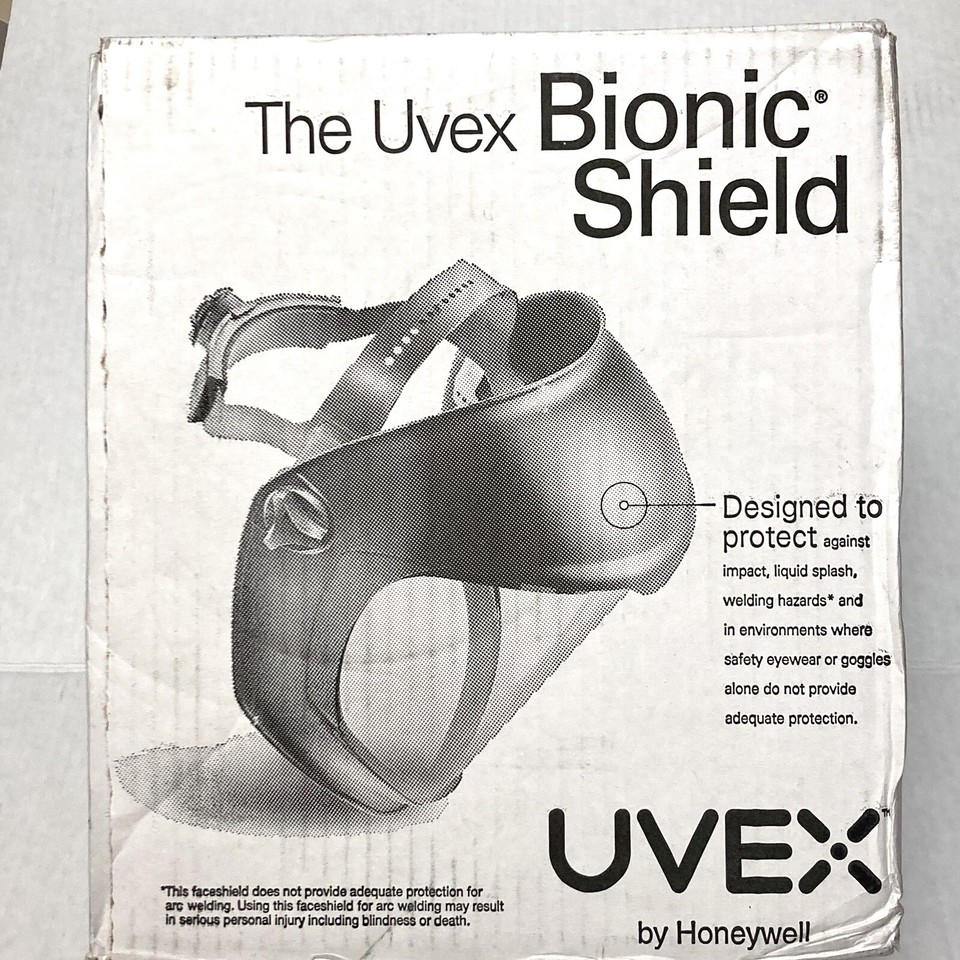 UVEX by Honeywell Bionic Face Shield with Clear Polycarbonate Visor ...