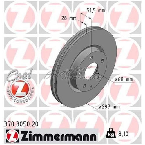 2x Zimmermann Bremsscheibe vorne für Mazda 6 GJ CX-5 KE | 993378 | eBay.de