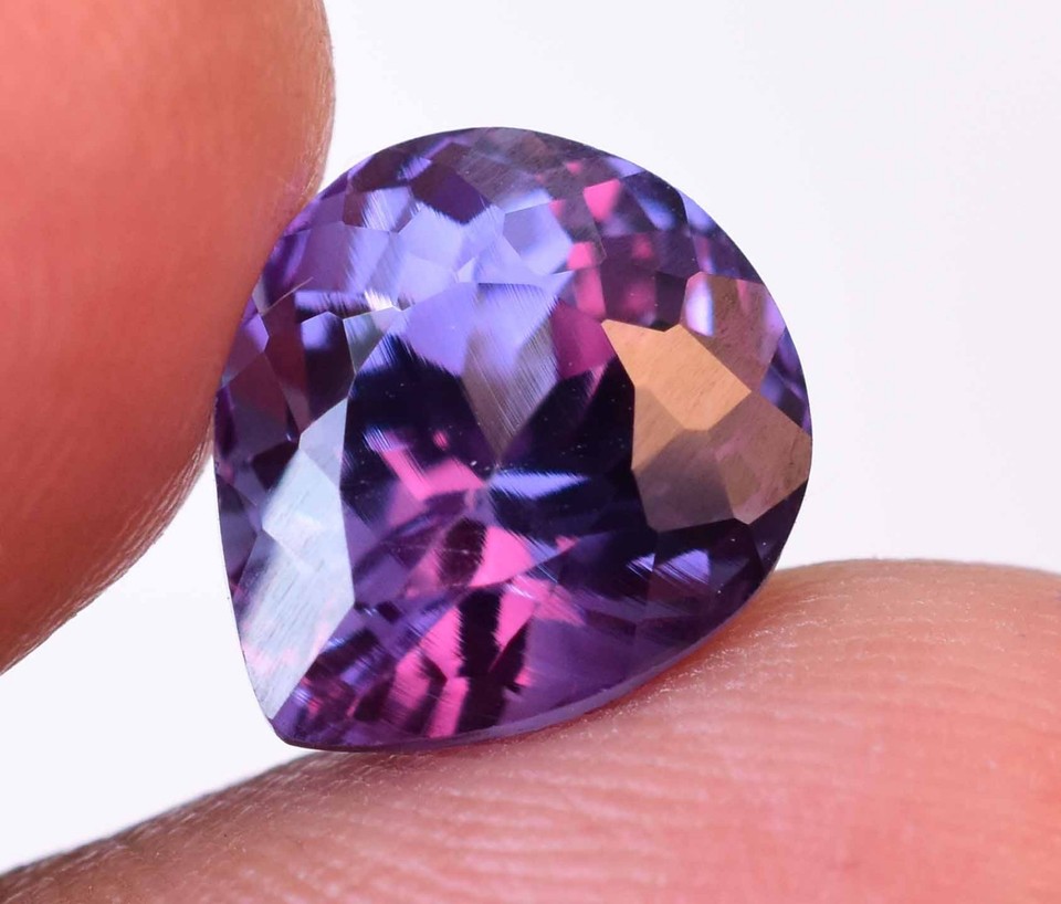 Flawless Natural Color Change Alexandrite 6.10 Ct Pear Certified Loose ...